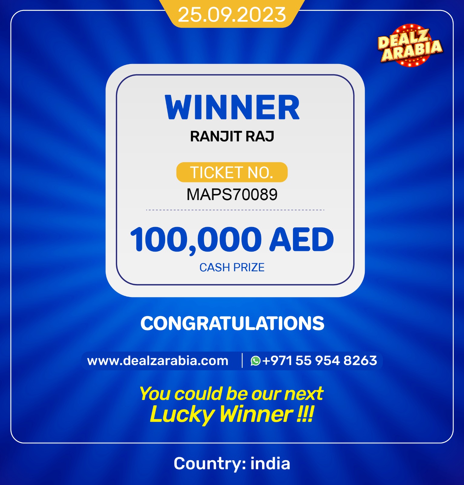 Dealz Arabia | Our Lucky Winners